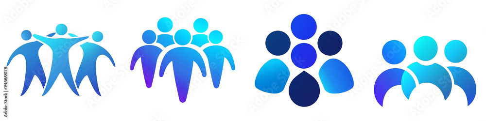 Teamwork clipart collection, symbol, logos, icons isolated on ...