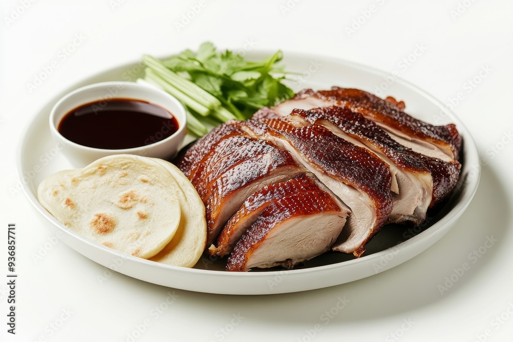 Peking Duck, A famous duck dish from Beijing, known for its crispy skin ...