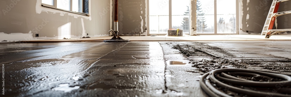 Install the screed and allow it to dry by a professional during the ...