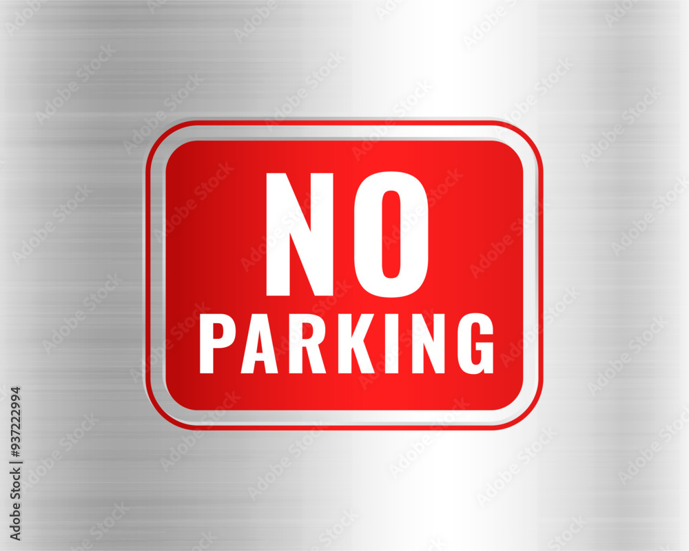 no parking or stopping sign on metallic background design Stock Vector ...