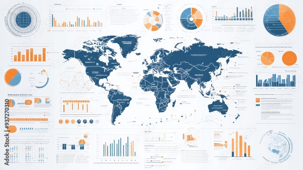 World Map Data Infographic. Stock Photo | Adobe Stock