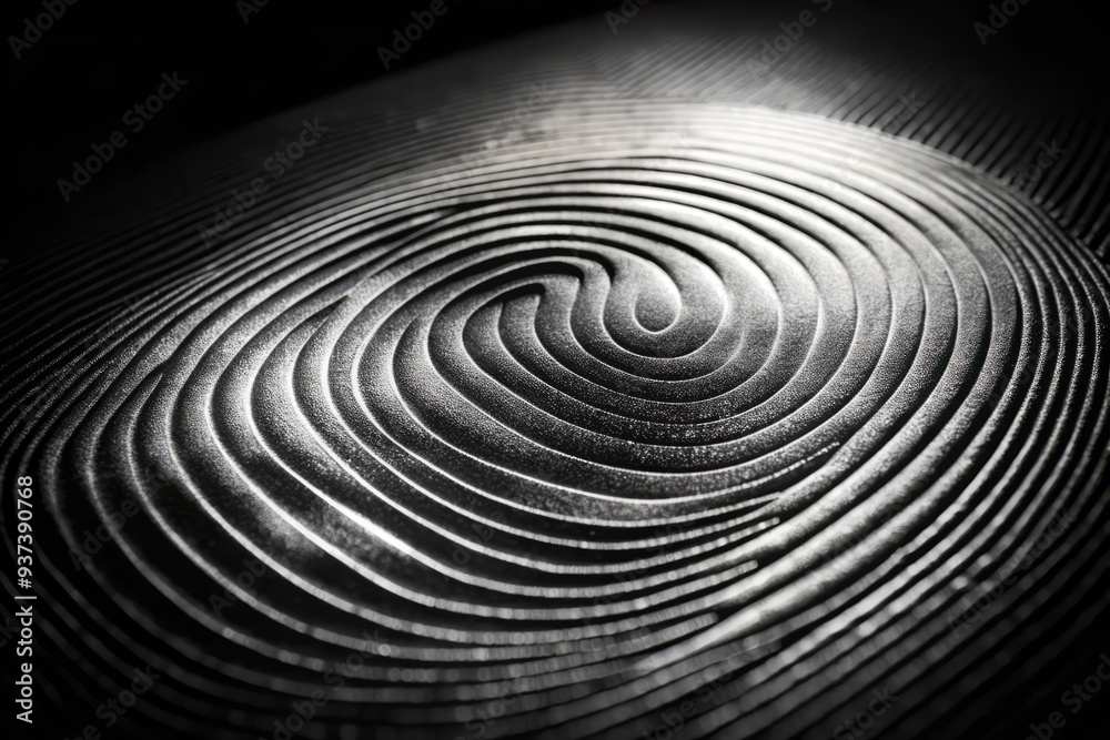 Fingerprint ridges patterns forensic science biometric identification ...