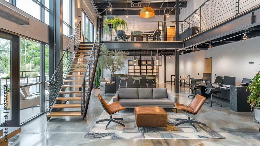 Utilize vertical space by incorporating lofted work areas or offices ...