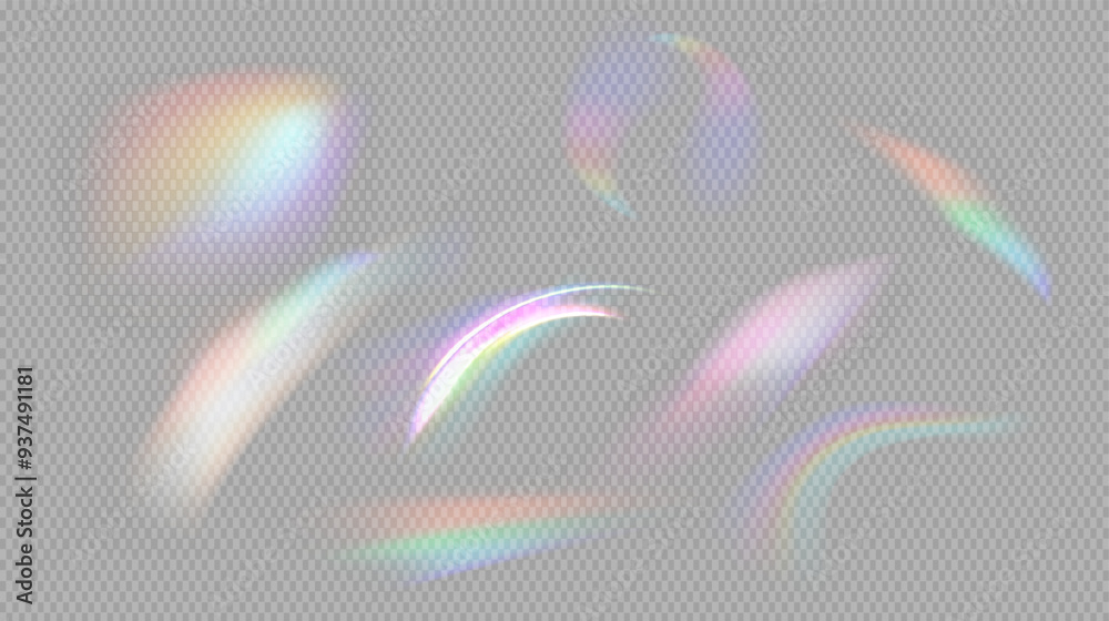 Blurred Rainbow Refraction Blurred overlay effect. Holographic ...