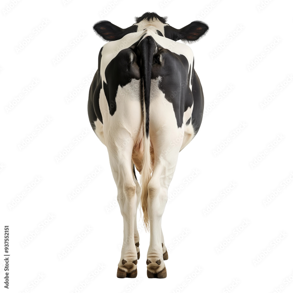 Cow back view isolated on white or transparent background, png clipart ...