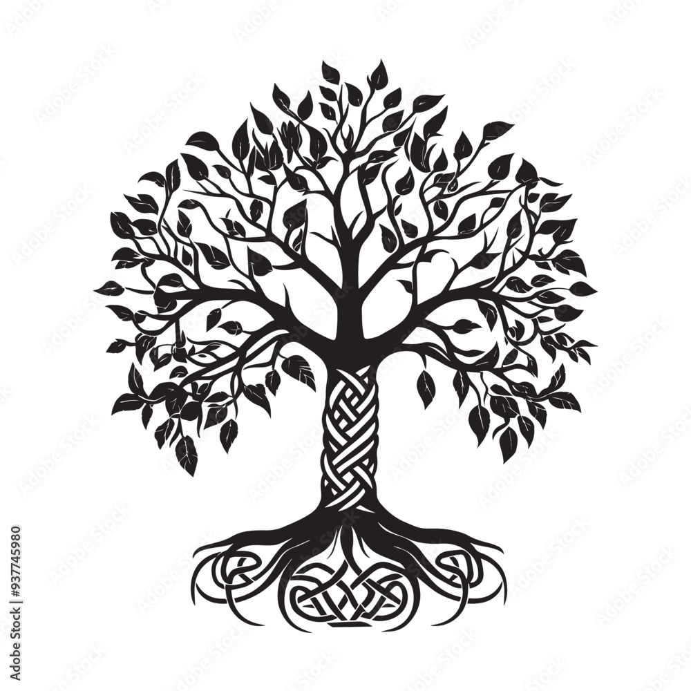 Celtic Tree of Life Clipart, Celtic Tree Silhouette - A Bramble Celtic ...