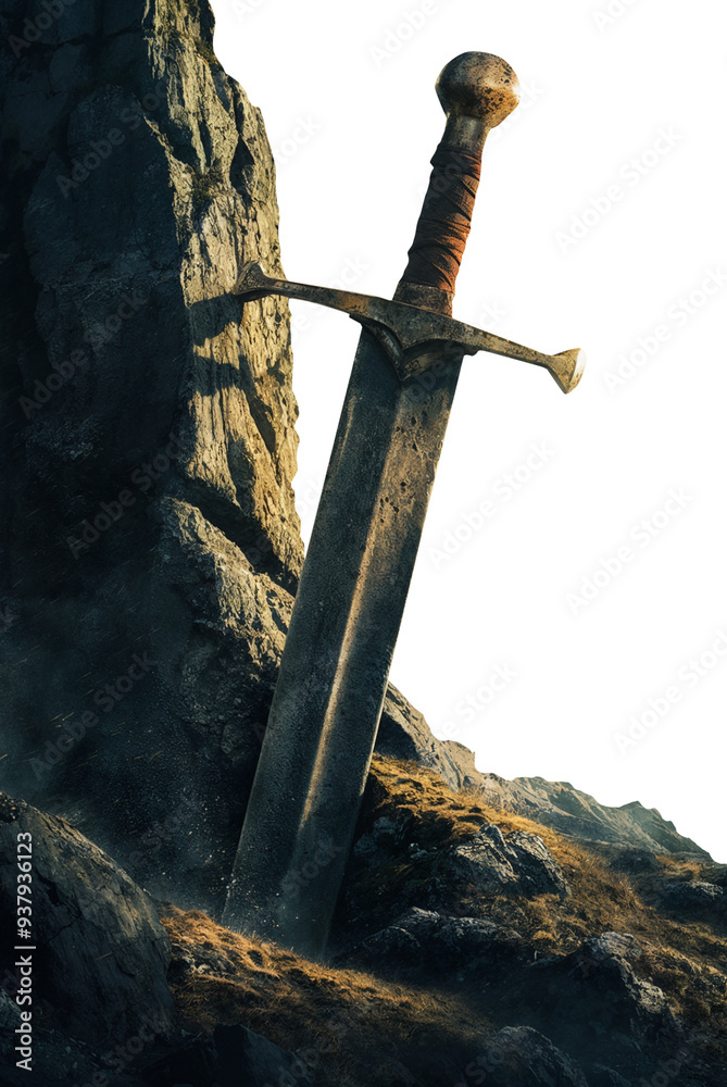 Sword stuck in the ground. Medieval Relic: The Abandoned Sword of the ...