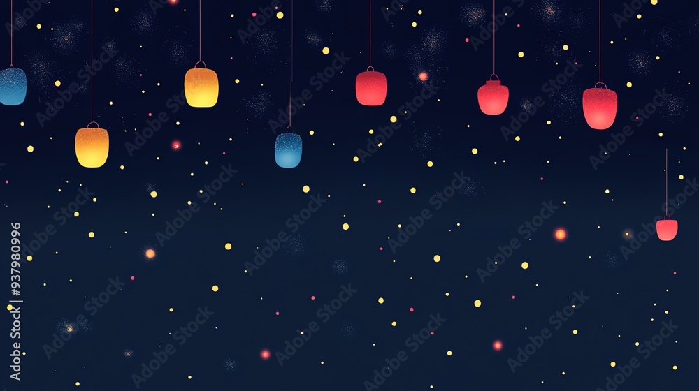 ภาพประกอบ Stock Magical Background of a Starry Night Sky Filled with ...