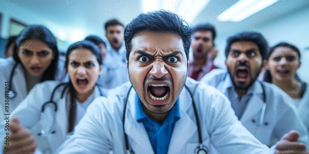 Frustrated Indian Doctors Expressing Anger: Workplace Stress and ...