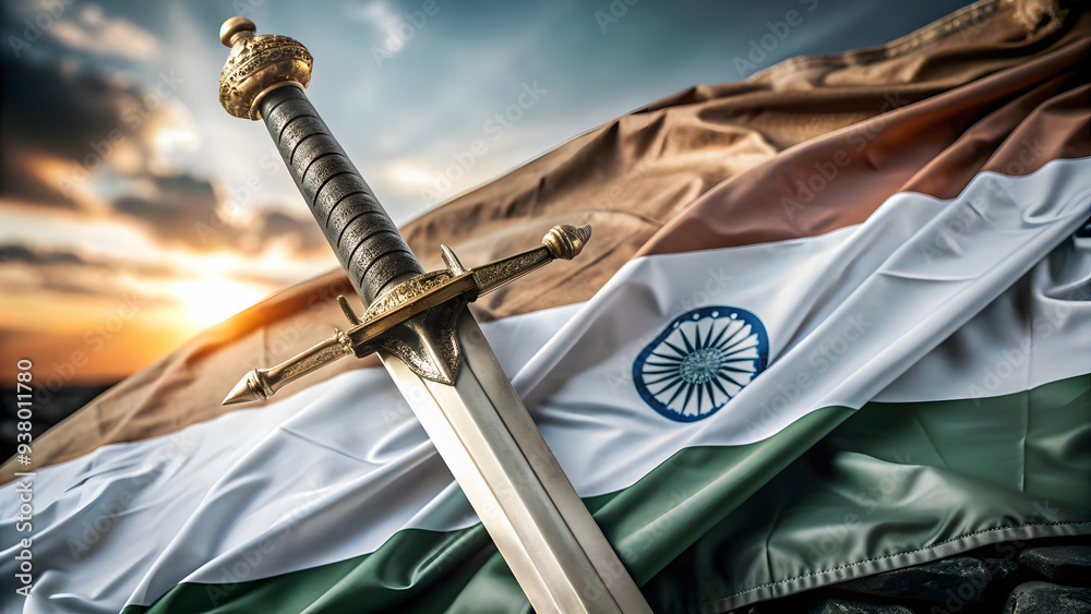 Victory Flag and Sword concept as Abstract vector of a victory flag ...