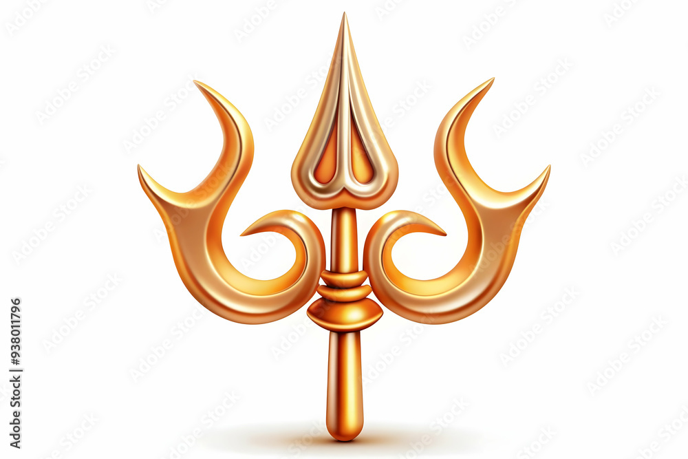 Trishul and Om Symbol concept as Vector illustration of a trishul ...