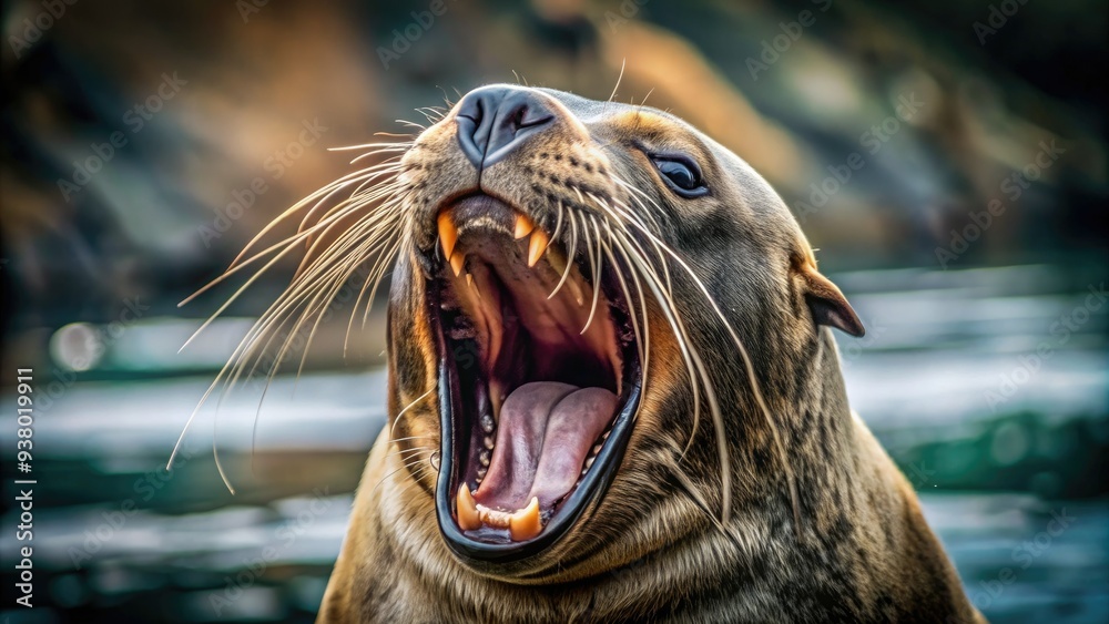 A distressed animal struggles to breathe, its chest heaving, eyes ...