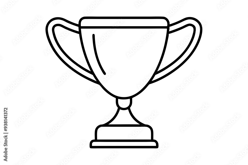 Continuous Single Line Trophy Cup Drawing - Vector Illustration, SVG ...
