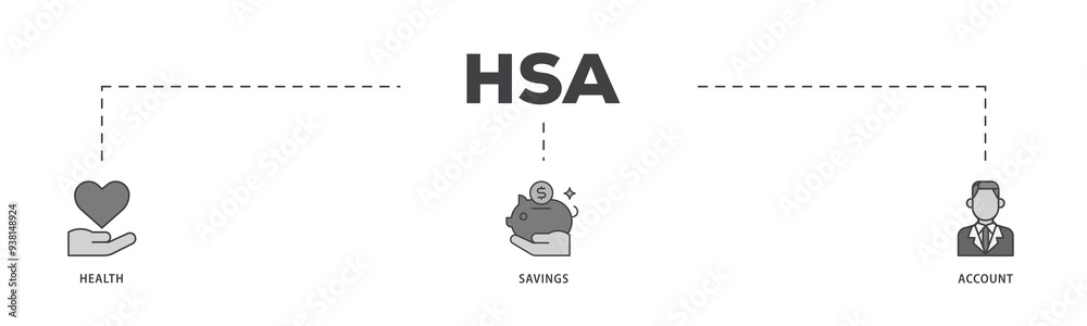 HSA icon infographic illustration concept with icon of healthcare ...