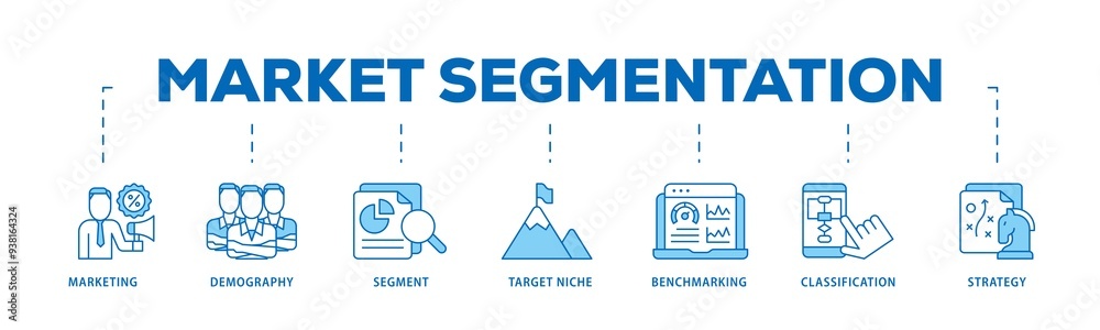Illustration Stock Market segmentation icon infographic illustration ...
