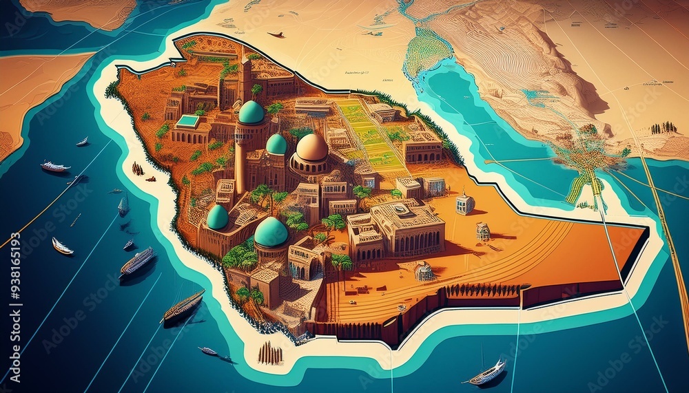 Comprehensive Map of Saudi Arabia Showcasing Key Religious Sites ...