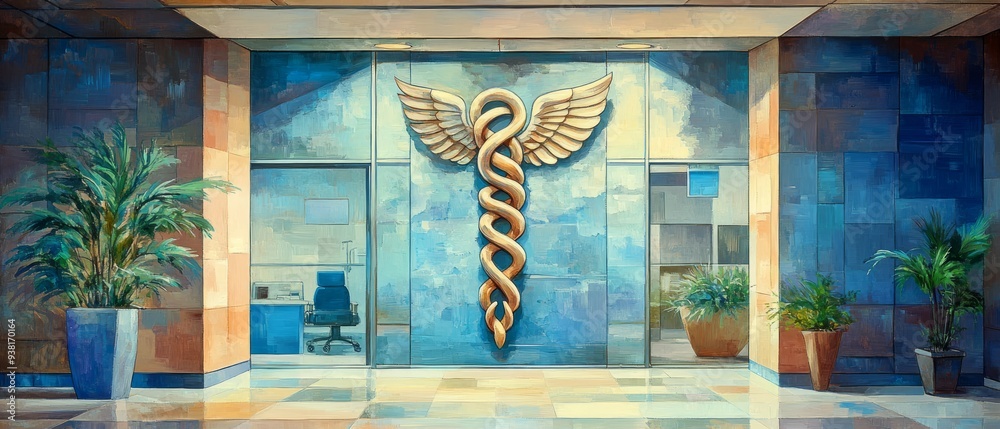 Serpent and Staff Caduceus Medical Symbol Various Hermeticism, Greek ...