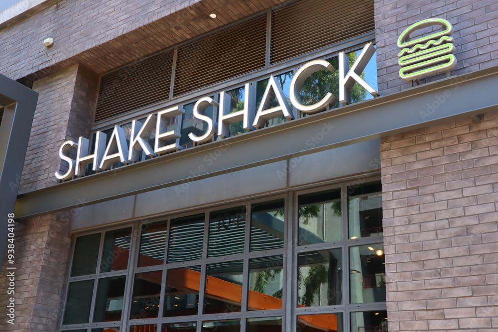 Hollywood (Los Angeles), California – July 16, 2024: Shake Shack fast ...