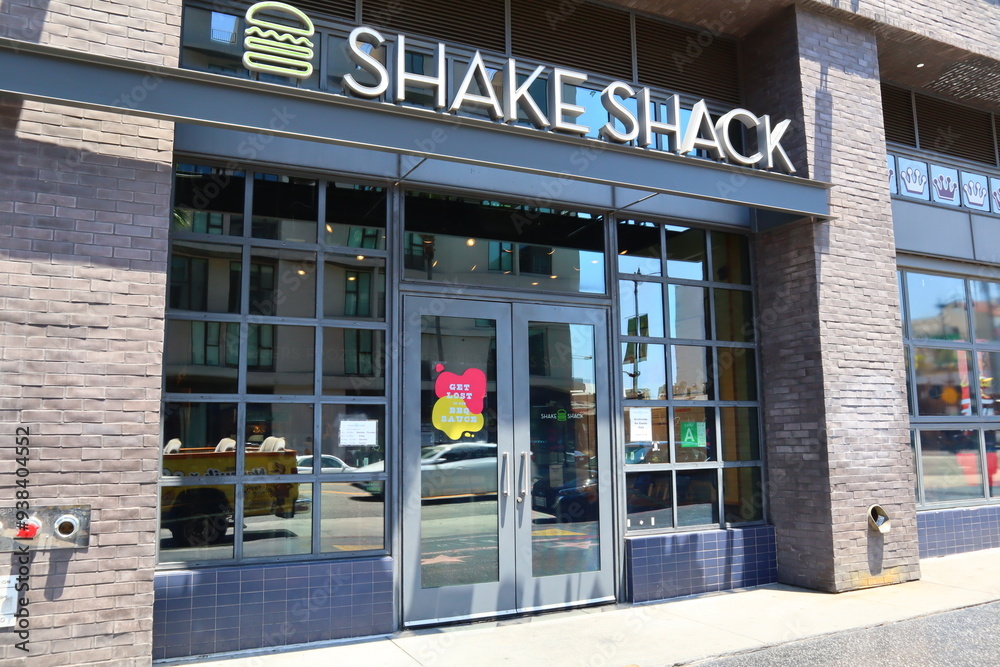 Hollywood (Los Angeles), California – July 16, 2024: Shake Shack fast ...