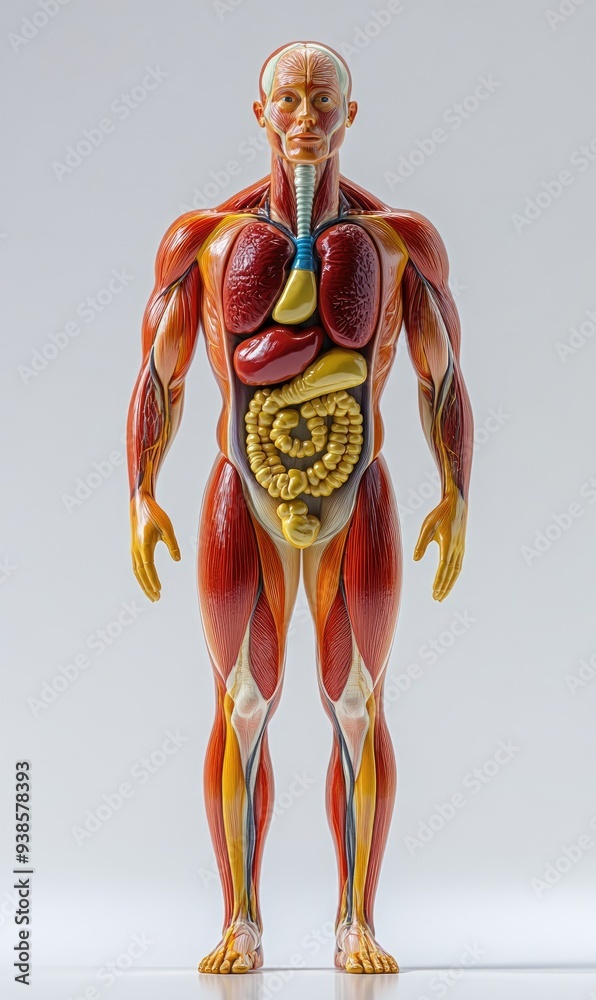 High-detail 3D model of the endocrine system, Human Body Anatomy ...