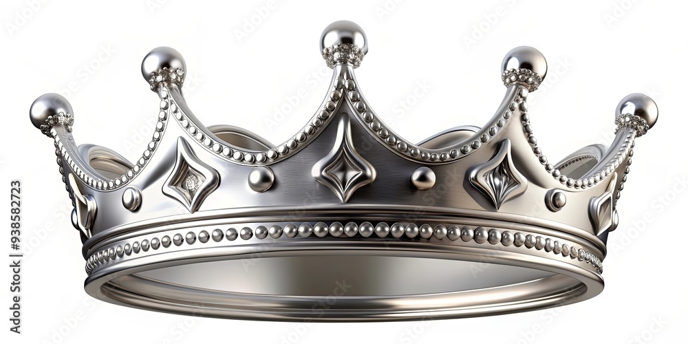 Platinum and silver crown with clipping path, platinum, silver, crown ...