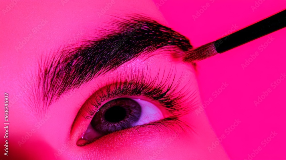A portrait of a woman with naturally bushy eyebrows unaltered and ...