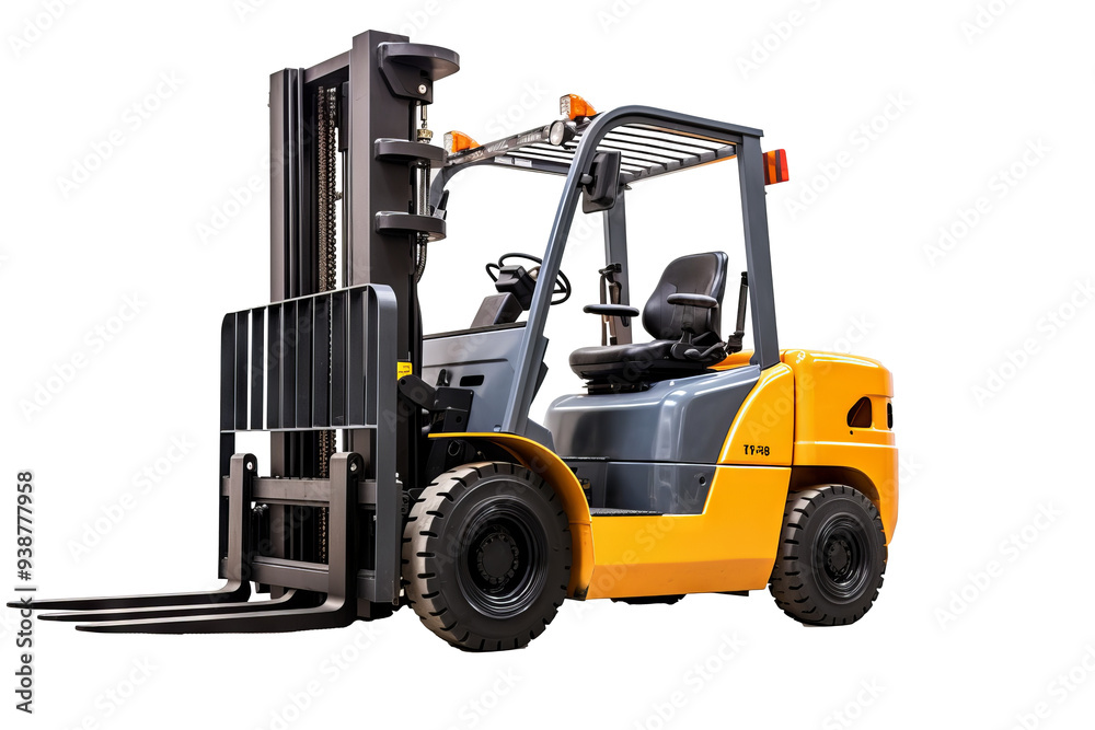 High-resolution forklift illustration isolated on transparent ...