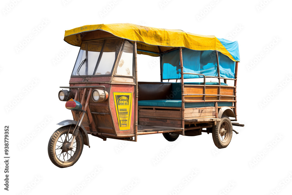 Detailed png illustration of a modern pedicab with transparent ...