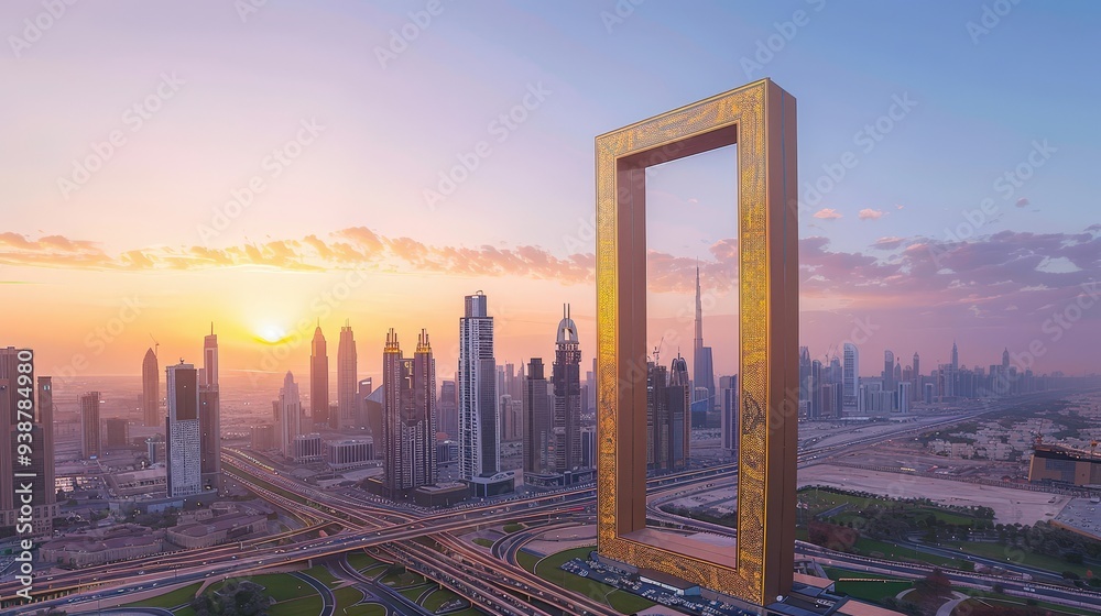 visit to the Dubai Frame, a landmark structure offering panoramic views ...