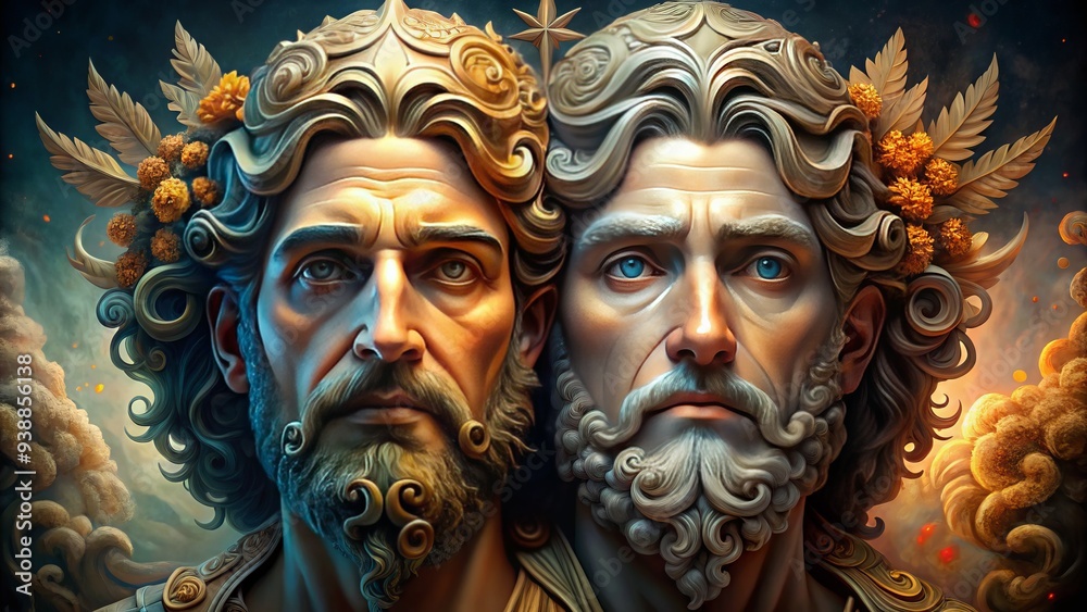 Ancient Roman mythical deity Janus, god of beginnings, gates, and ...