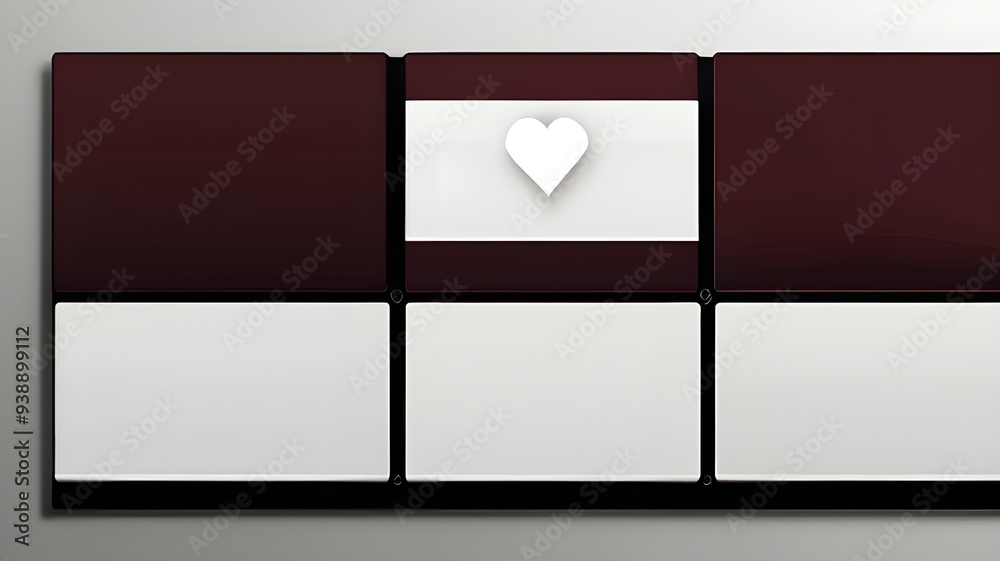 A simple, yet elegant, maroon rectangle with rounded corners, adorned ...