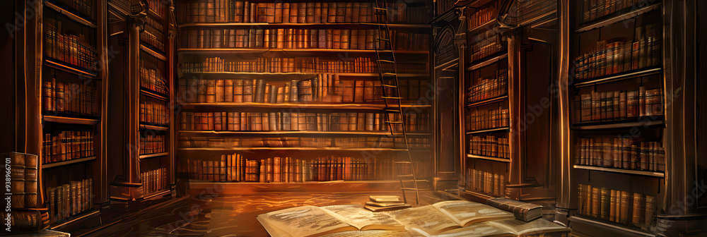 Hidden Library of the Enigmatic: A concealed bookcase reveals a secret ...