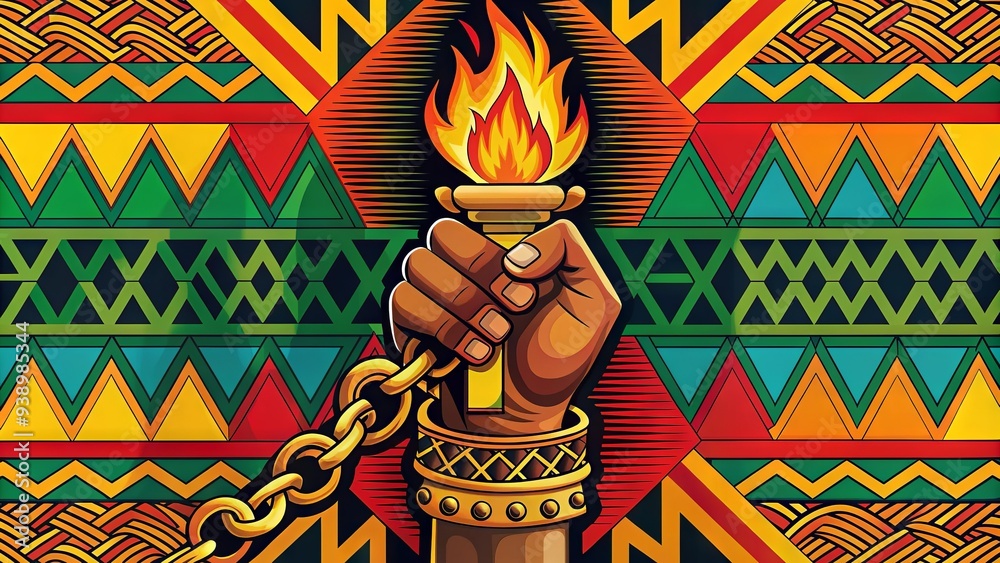 Vibrant illustration of African American culture, featuring colorful ...