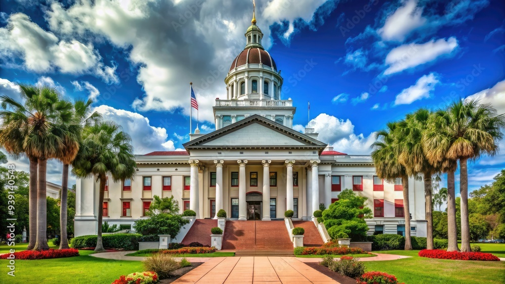 Historic Greek Revival-style Florida State Capitol building in ...