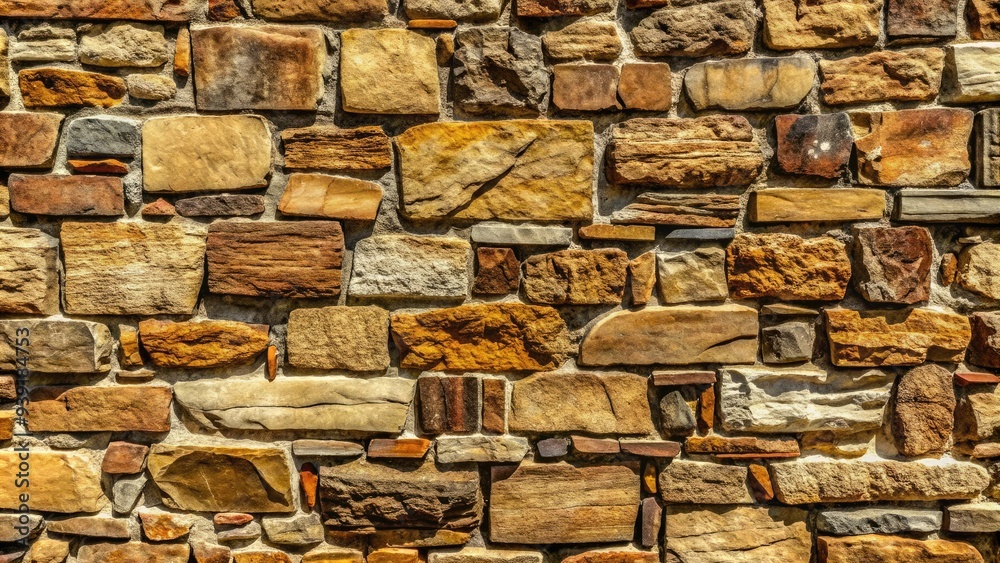 Rustic Stone Masonry Wall With Aged Texture And Intricate Patterns ...