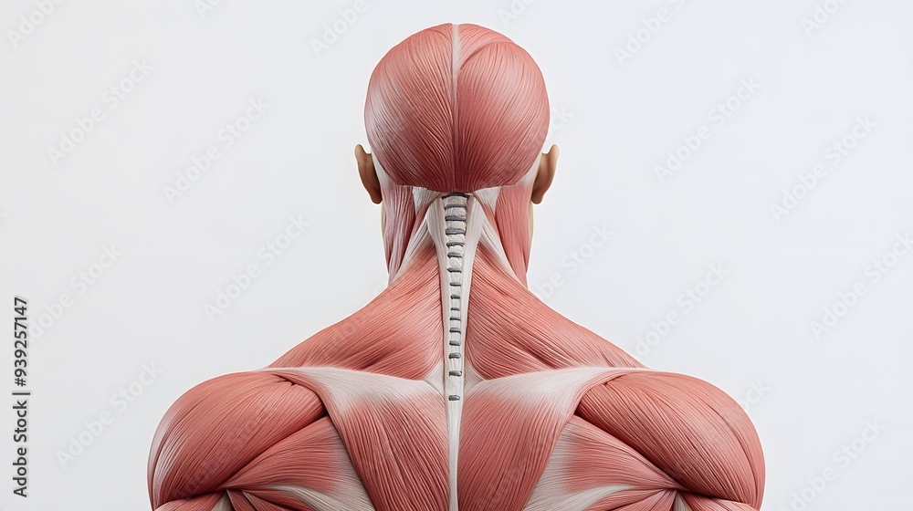 Muscular System of the Human Back: A detailed view of the back muscles ...