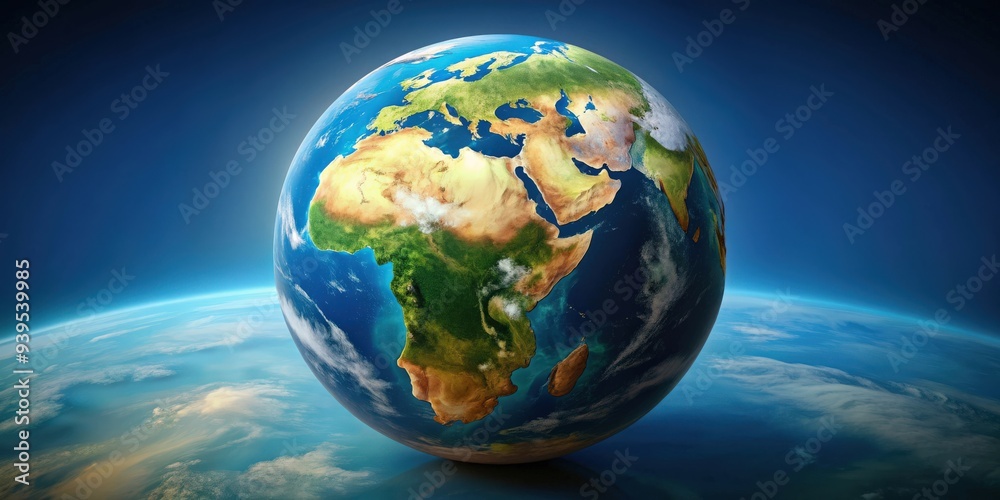 Planet Earth Europe rendering , Europe, planet Earth, globe, map ...