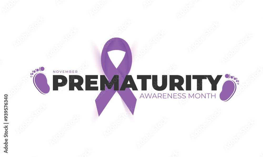 Prematurity awareness month. background, banner, card, poster, template ...