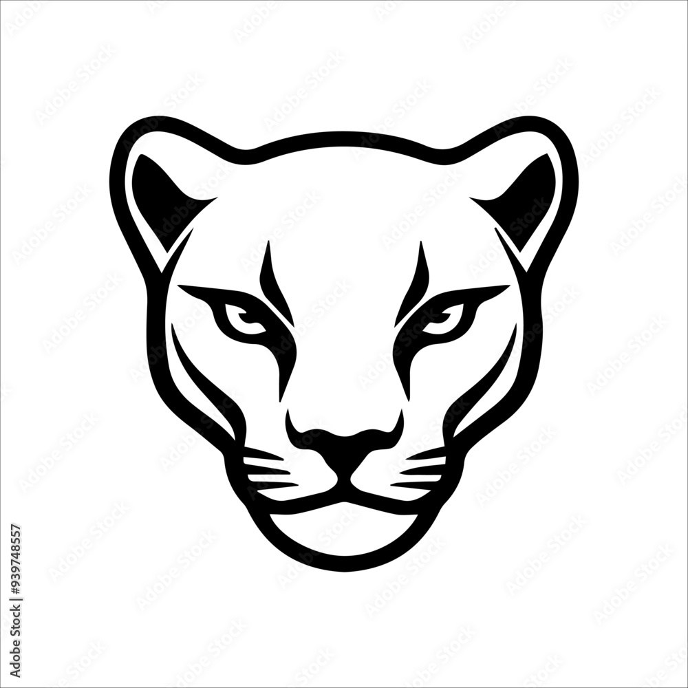 puma icon or modern line symbol. Vector line art and icon design with ...