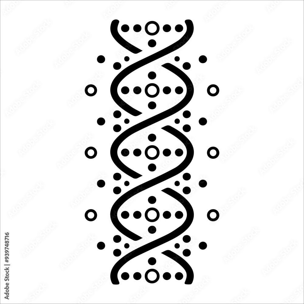 Genes icon or modern line symbol. Vector line art and icon design with ...
