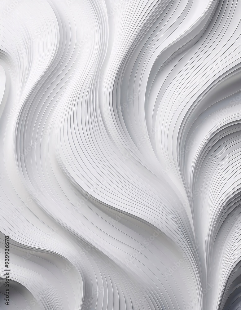 A white background featuring an elegant illustration of waves with a ...