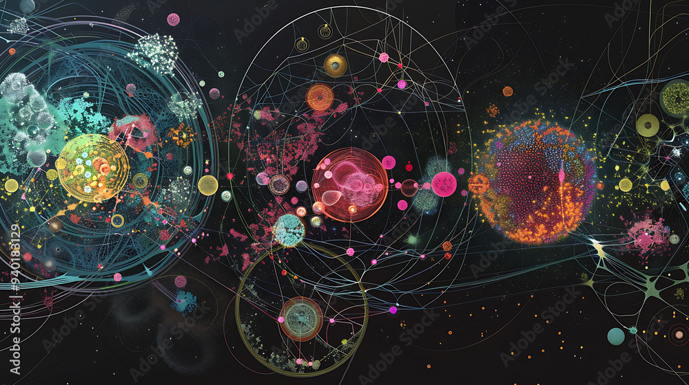 Detailed visualization of quarks and gluons forming different types of ...