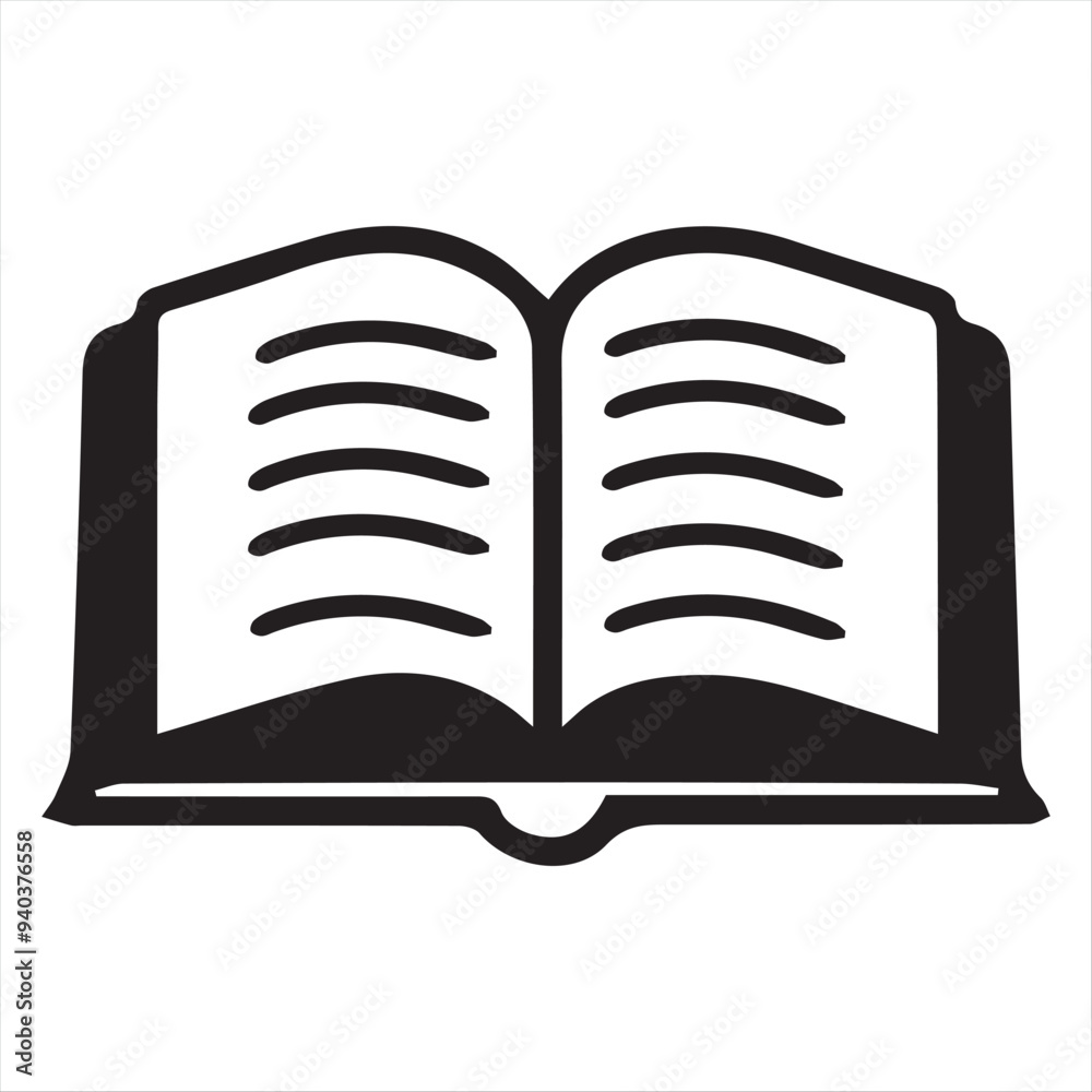 Book icon set education study reading learning language skill sign ...