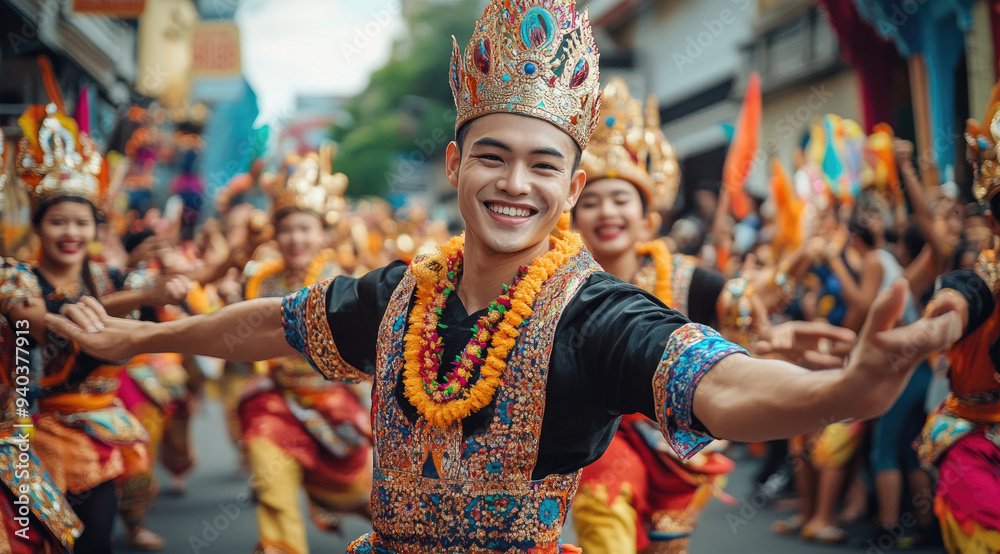 Stock-Foto „A group of smiling Filipino women wearing traditional ...