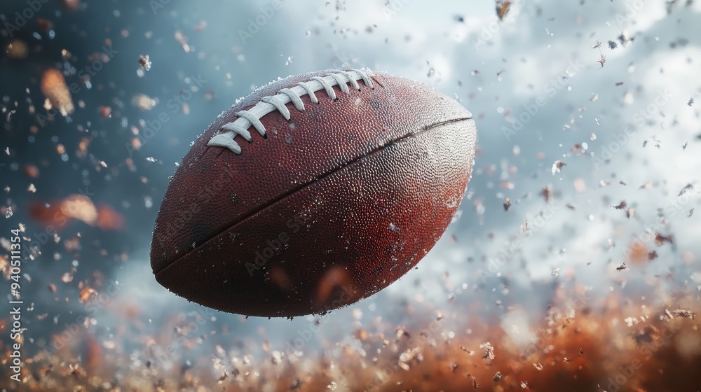 11. A slow-motion capture of a football spiraling through the air ...