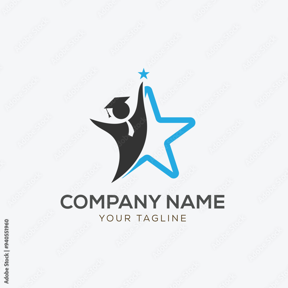 People star logo. Business team group reaching goal together logo ...