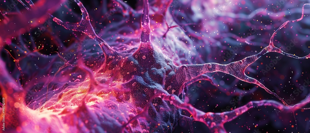 Microscopic histology image of human brain tissue showcasing neurons ...