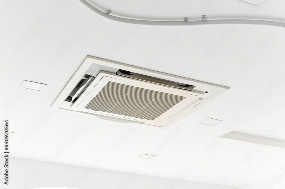 Ceiling-mounted air conditioning unit with modern design and sleek ...