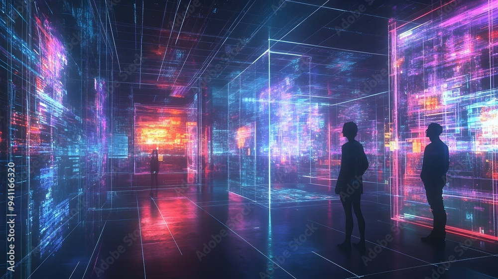 Visualization of a virtual environment where digital twin ...