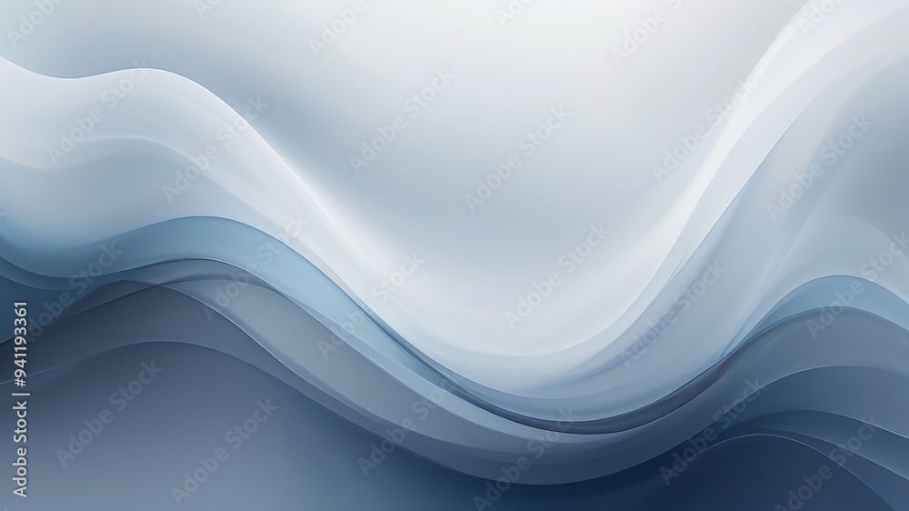 Layers of soft misty grays and blues blend to form an abstract haze ...